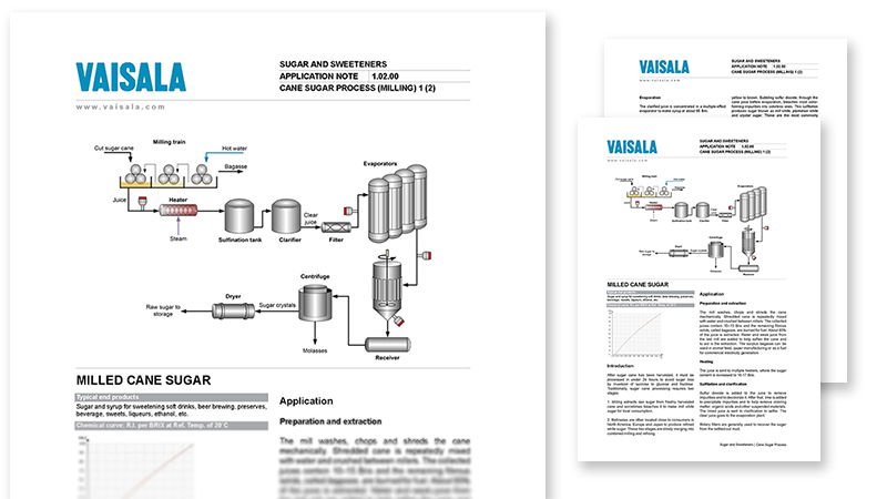 Cane sugar processing | Vaisala