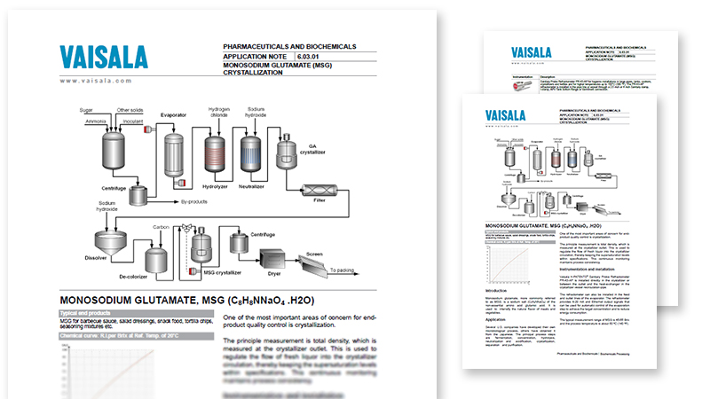 Monosodium Glutamate Crystallization | Vaisala