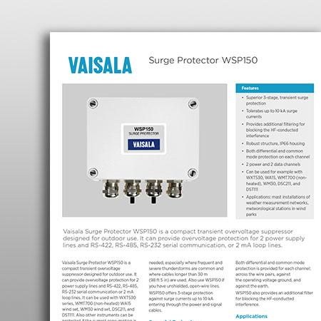 Surge Protector WSP150 | Vaisala