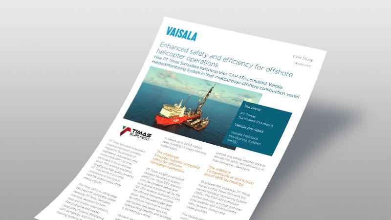 Enhanced safety and efficiency for offshore helicopter operations | Vaisala