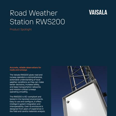 Road Weather Station RWS200 (RWIS) | Vaisala