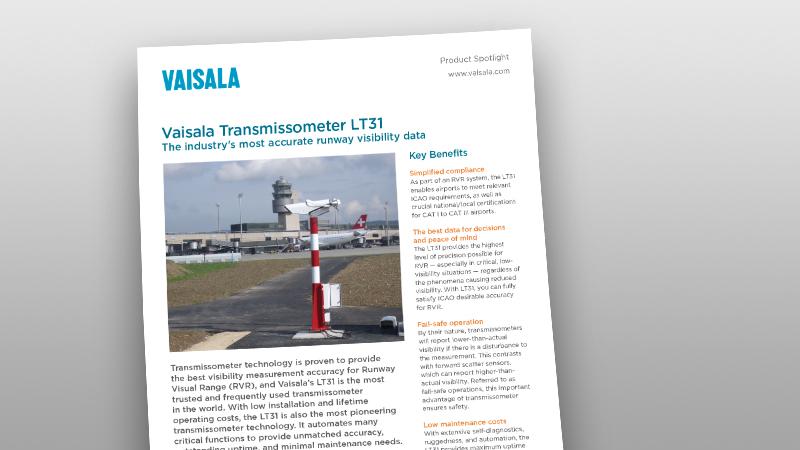 Runway Visual Range (RVR) for airports | Vaisala