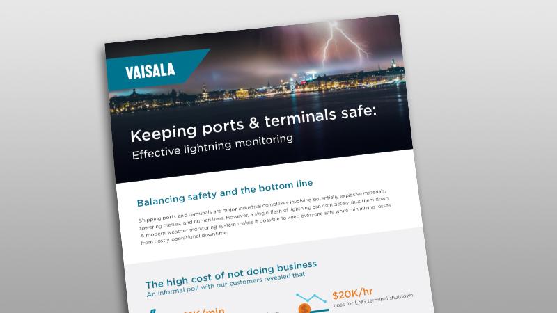 Ebook and infographic Keeping ports safe when lightning strikes | Vaisala